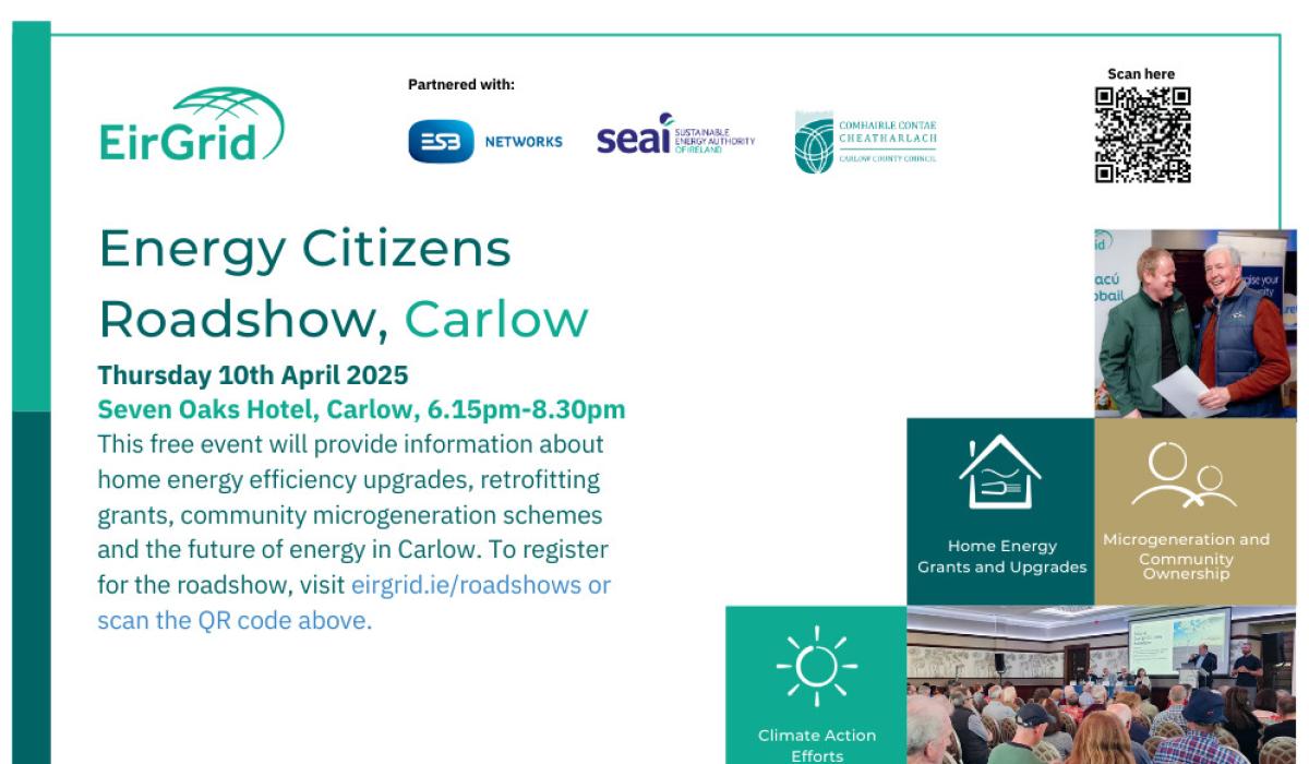 EirGrid Energy Citizens Roadshow in Carlow to be hosted by Dancing with ...