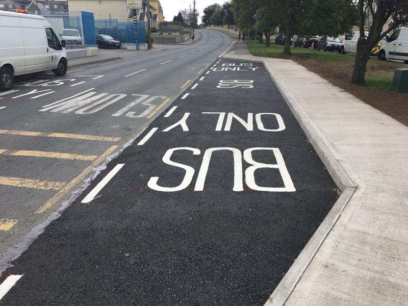 PICTURE: New bus bay installed on Dublin Road in Tullow to be ...