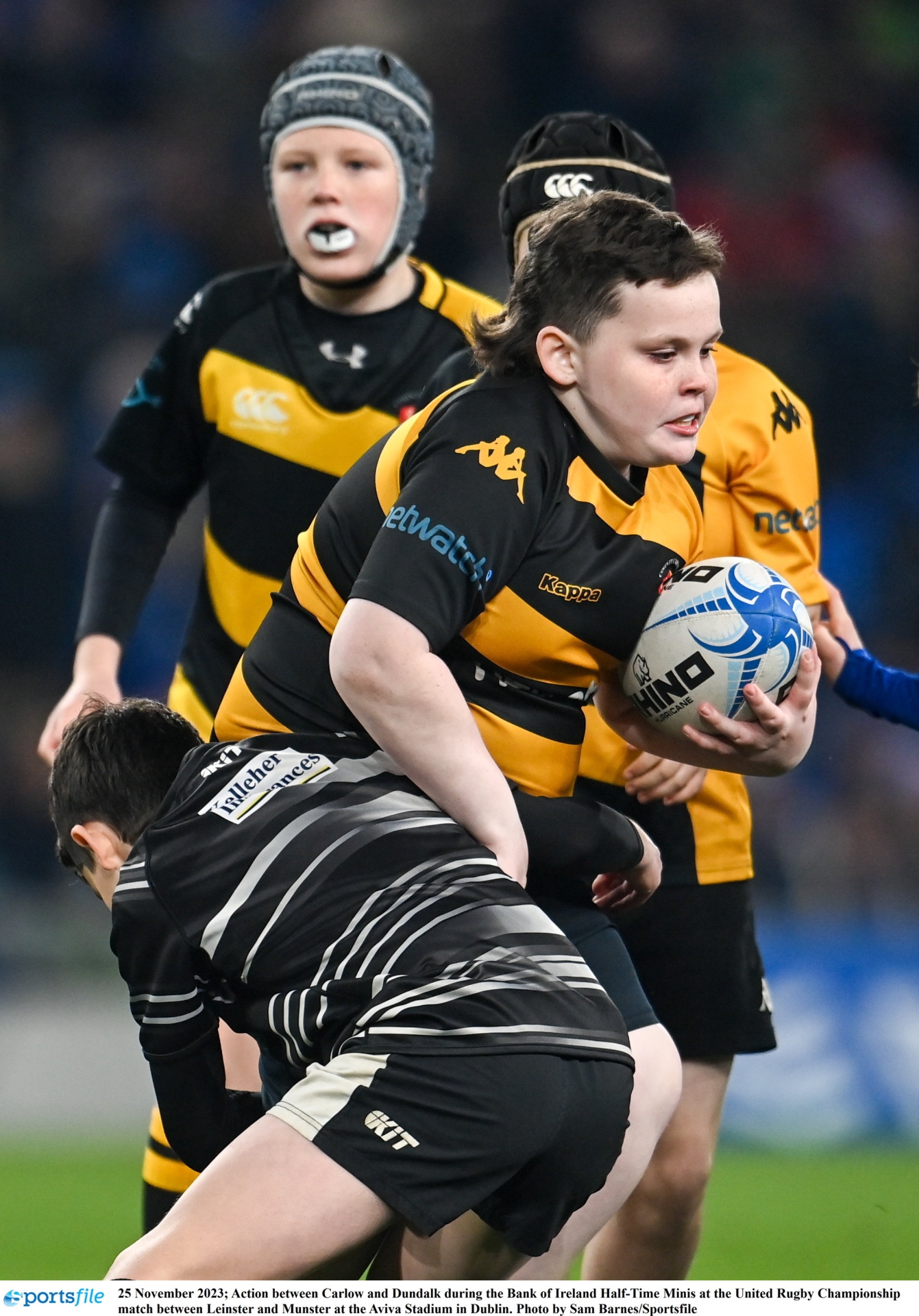 Carlow took on Dundalk during the Half-Time Minis at the United Rugby ...